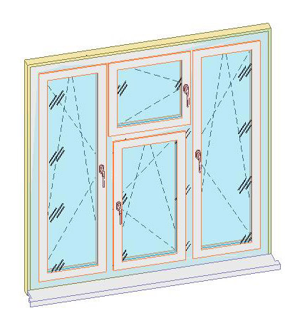 Bim library of window families in RFA format.